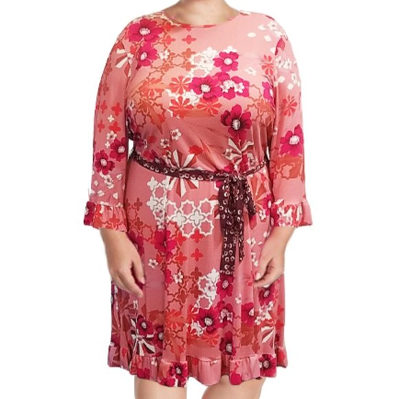 Melissa Masse | Dresses | Melissa Masse Wide Sleeve Belted Ruffle ...